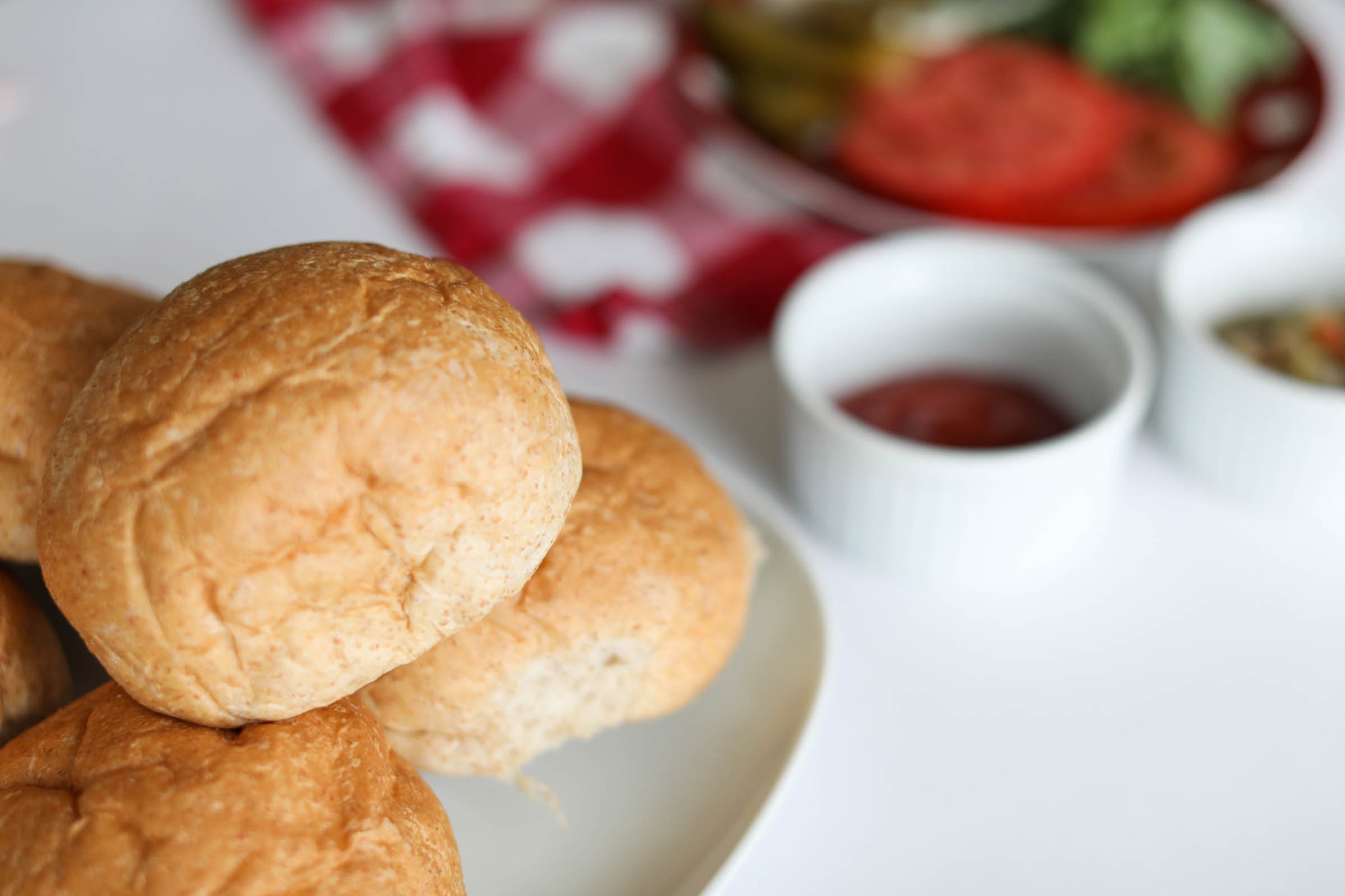 White Hamburger Buns 1/2 Dozen – YUM Bakery Calgary